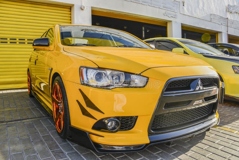 Modified Mitsubishi Lancer To Evo Editorial Photography - Image of fast ...