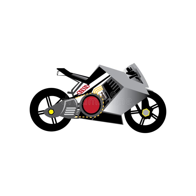 Modified Motorbike Icon, Modern Automotive Vector Design Illustration ...