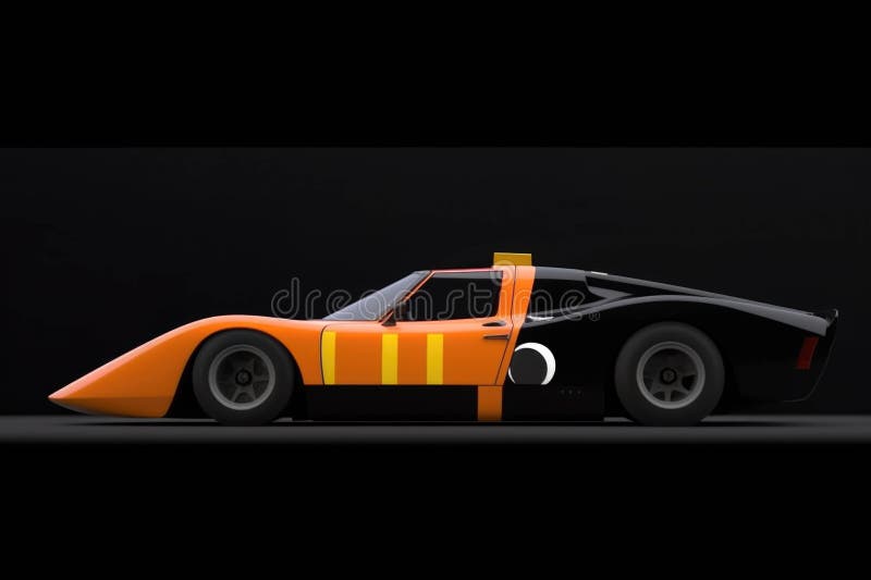A Modified Racing Car with Tinted Windows and Racing Stripes. Speed ...
