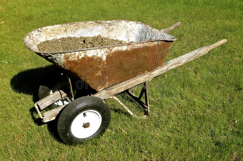 Modified Wheelbarrow with Two Front Wheels Stock Image - Image of ...