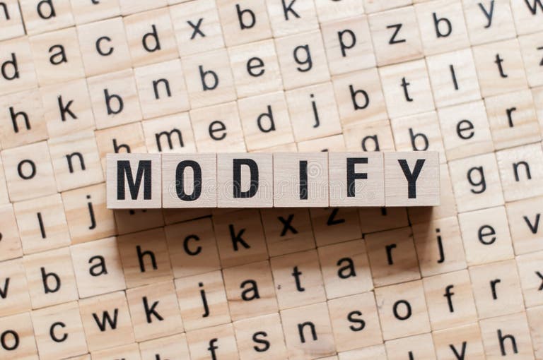 Modify word concept stock photo. Image of modified, health - 145731564