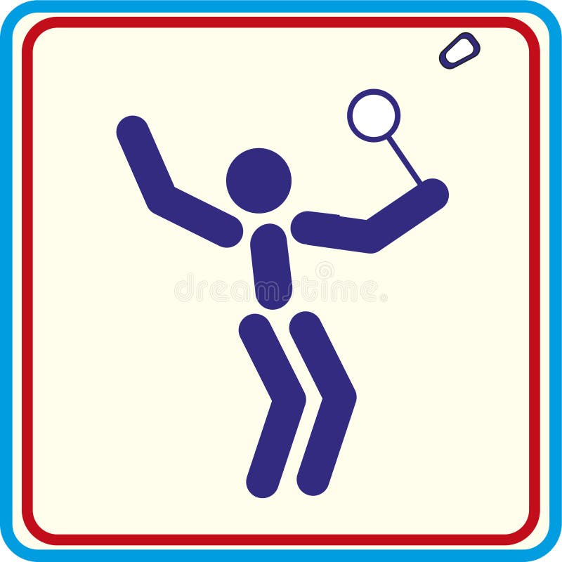 Modig Badminton, Symbol, Isolerad Symbol Stock Illustrationer ...
