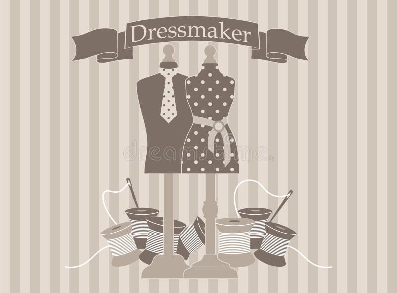 Modista ilustración del vector. Ilustración de nostalgia - 42097967