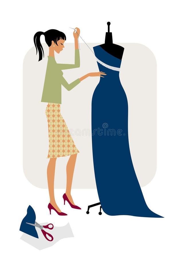 Modista ilustración del vector. Ilustración de manera - 70541032
