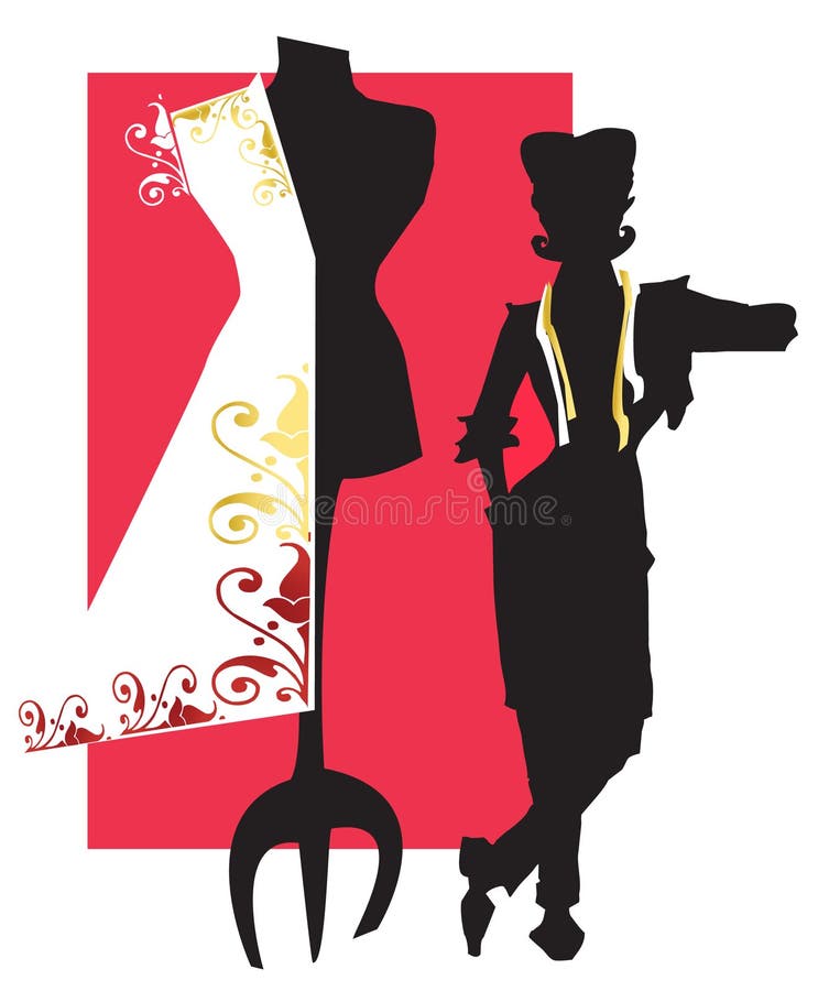 Modista De La SERIE Del TRABAJO, Simulada Ilustración del Vector ...