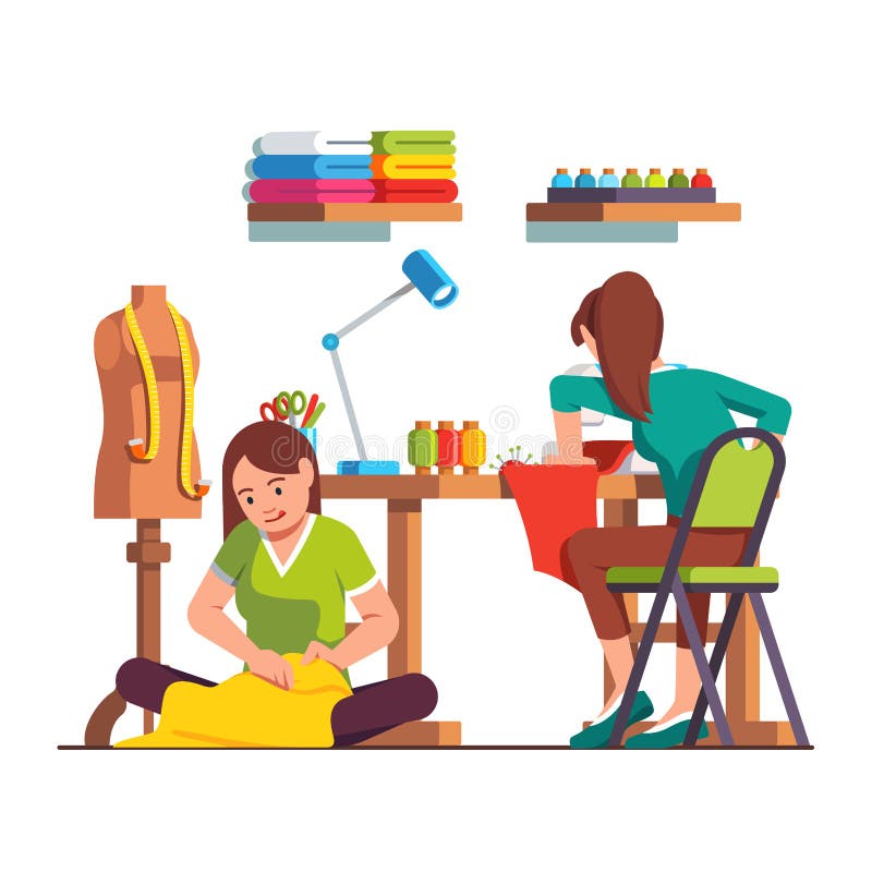 Modista Que Cose, Funcionamiento De La Mujer De La Costurera ...