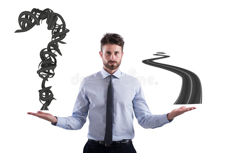 Modo Facile E Difficile Per La Carriera Di Affari Immagine Stock - Immagine di difficile, sfida ...