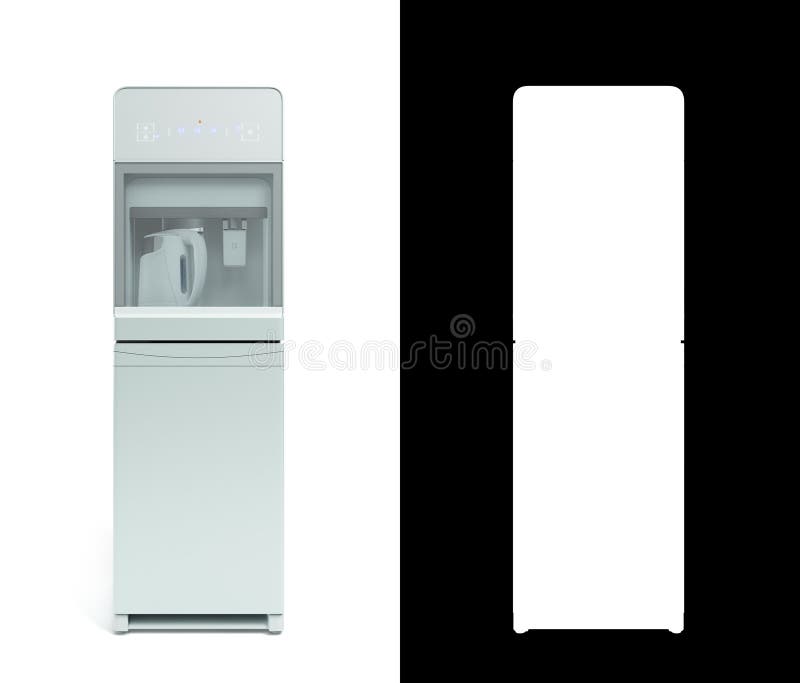 Modrn Water Cooler Machine Front View 3d Render Stock Illustration ...