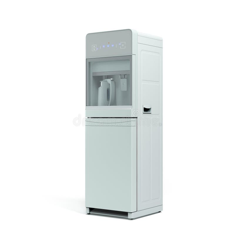 Modrn Water Cooler Machine Perspective Left View 3d Render Stock ...