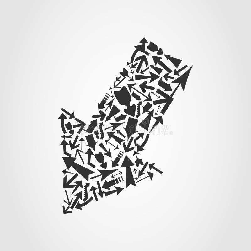 Modular arrow3 stock vector. Illustration of arrow, button - 24978437