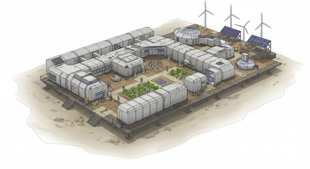 Modular Base on a Sandy Terrain Features Interconnected Rectangular and ...