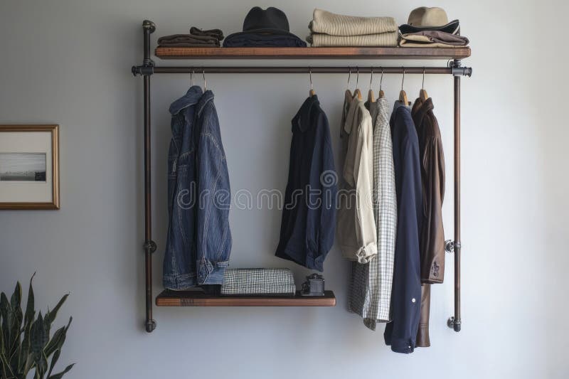 Modular Clothing Rack with Adjustable Height, Minimalistic Design ...