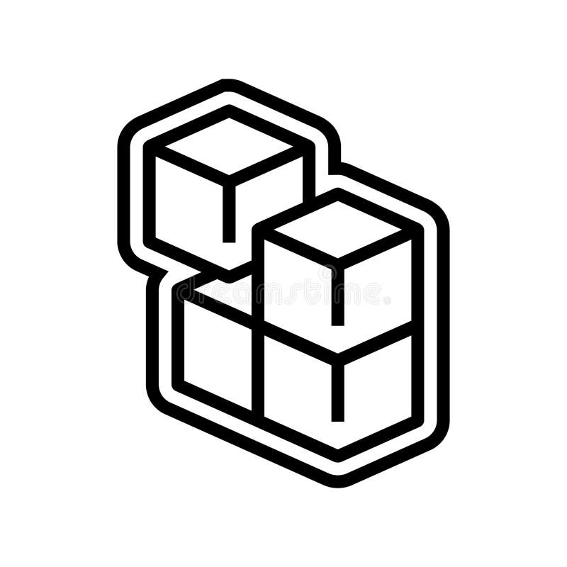 Modular Components Line Icon Vector Illustration Stock Illustration ...