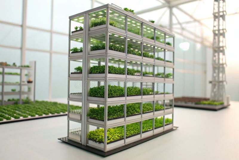 Modular 3D Model of a Vertical Farm Concept - Generated by Ai Stock ...