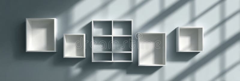 Modular Floating Window Infographic Design with Shadows Highlighting ...