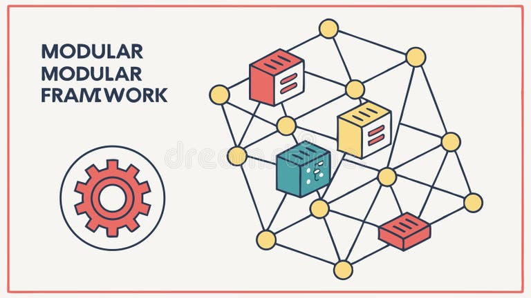 Modular Framework Diagram, Network of Connected Blocks, Vector Design Generative AI Stock Vector ...