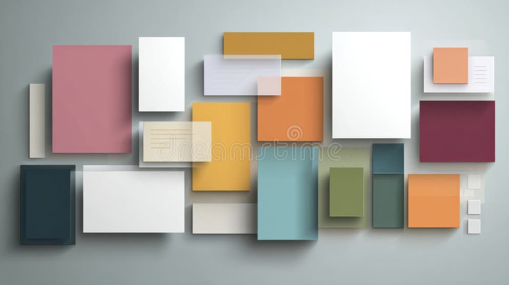 Modular Infographic Layout Template Featuring Blank Blocks for Customizable Designs and Visual ...