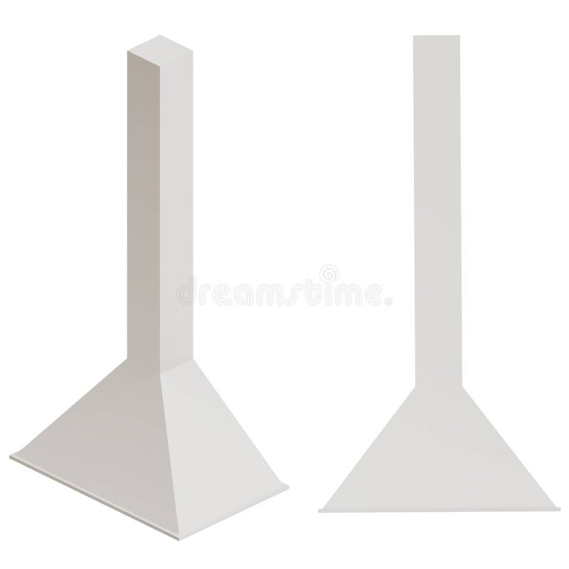Modular Kitchen Chimney Perspective and Front View Stock Image ...