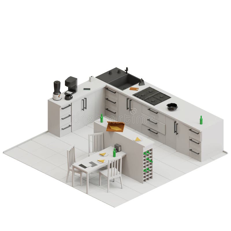 Modular Kitchen Stock Illustrations – 1,303 Modular Kitchen Stock ...