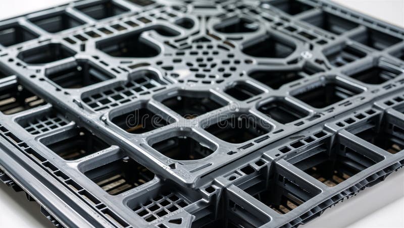 Modular Lawn Drain Grid Square with Open Pattern, Clean Plastic, Lying ...