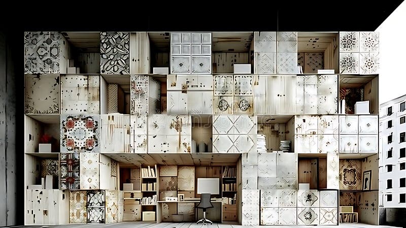 Modular Living Arrangement Featuring Cubist Office and Housing Complex ...