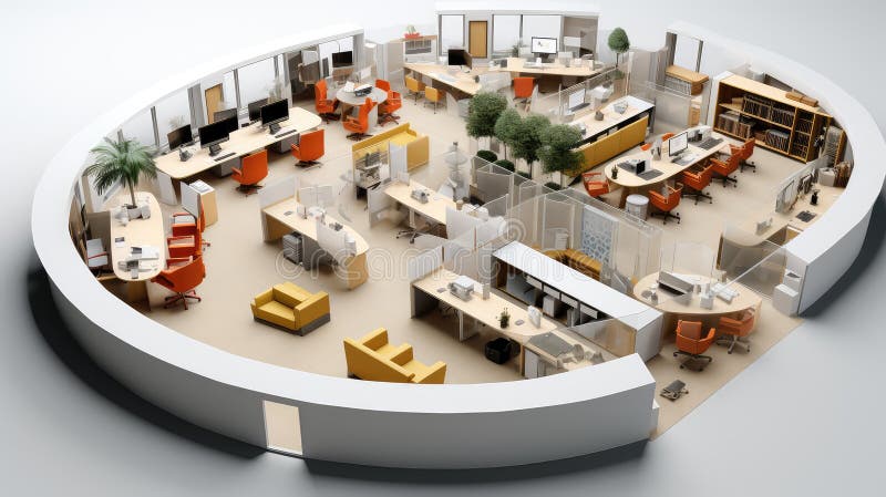 Modular office planning stock illustration. Illustration of agile ...