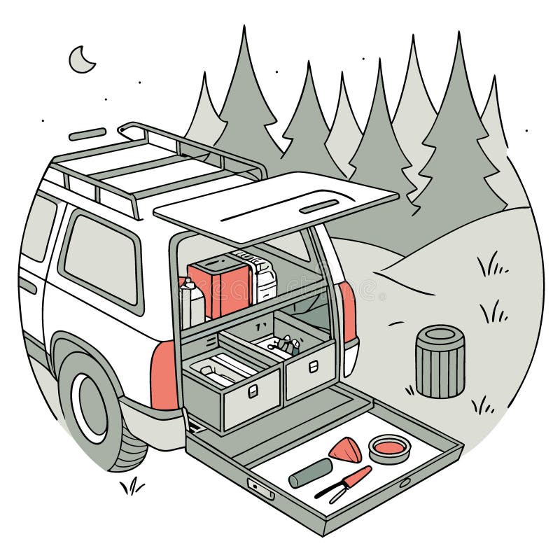 Modular Overland Gear Storage System Stock Illustrations – 2 Modular ...