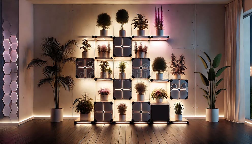 Modular Planters with Customizable LED Lighting for Indoor Plant ...