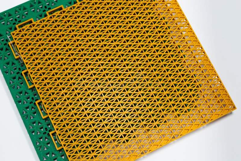 Modular Plastic Floor Isolated on a White Stock Photo - Image of ...