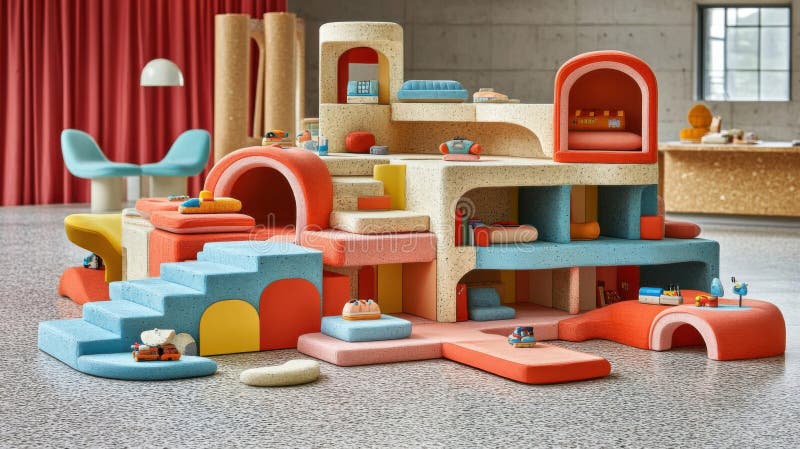 Modular Play Structure, Creative Kids Space Stock Illustration ...