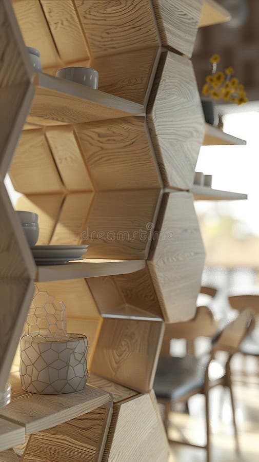 A Modular Shelving System Consisting of Interlocking Hexagons Allowing ...