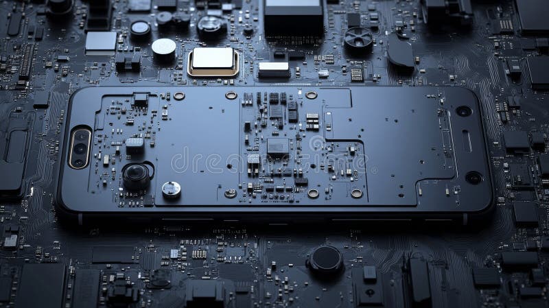 Modular Smartphone Design Showcasing Its Internal Components on a ...