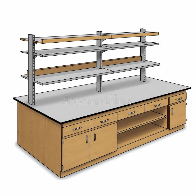 Modular Space Design for Laboratory Workbenches Stock Illustration ...