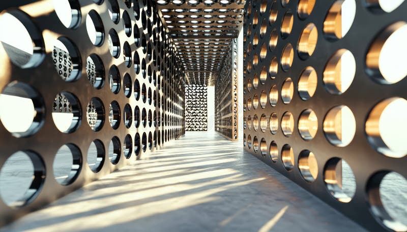 Modular Structure with Repeating Patterns and Circular Openings ...