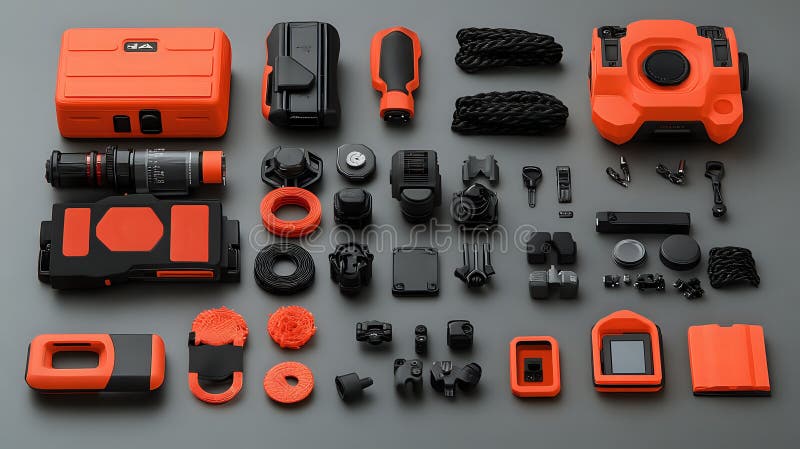 Modular Survival and Utility Tool Kit Stock Illustration - Illustration ...