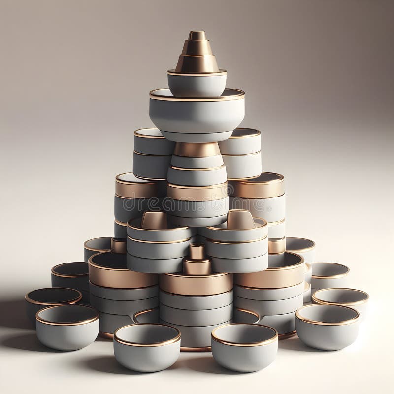 Modular Tea Set with Magnetic Cups, Ai Created Image Stock Photo ...