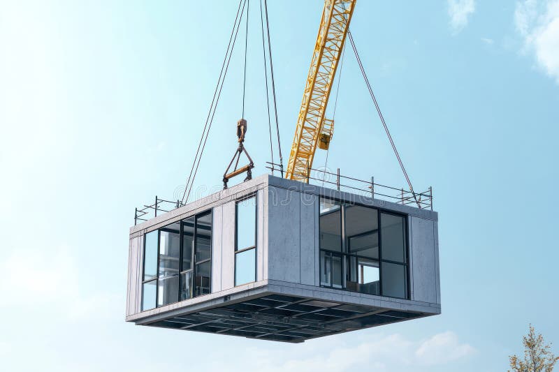 Modular Building Lifted Crane Construction Site Stock Photos - Free ...