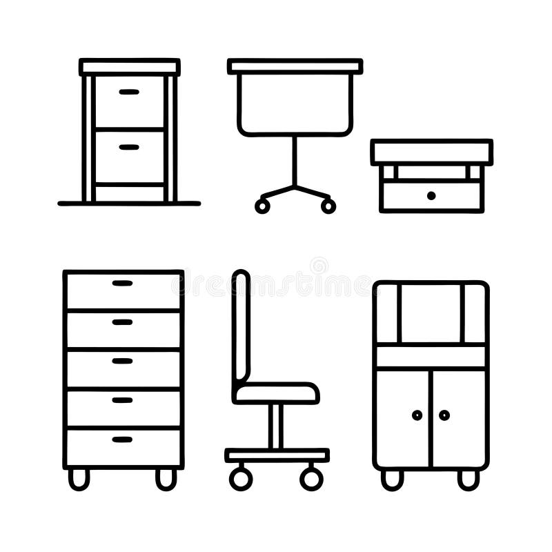 Modular Workspace Icons for Creative Design Stock Illustration ...