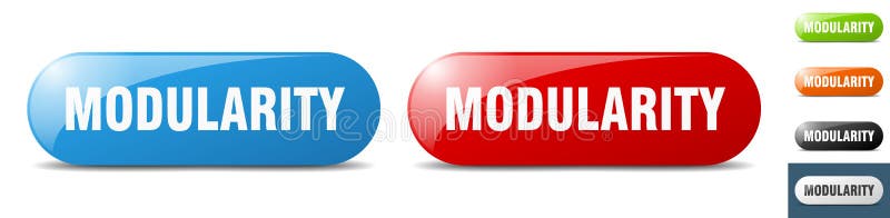 Modularity Button. Key. Sign. Push Button Set Stock Vector ...