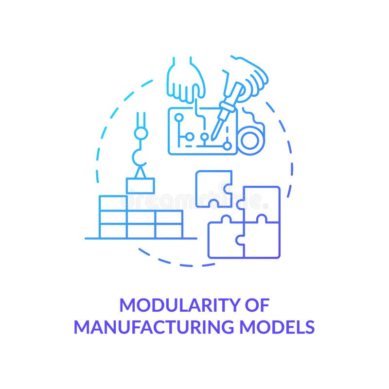 Modularity of Manufacturing Models Concept Icon Stock Vector ... Modularity of Manufacturing Models Concept Icon Stock Vector ...