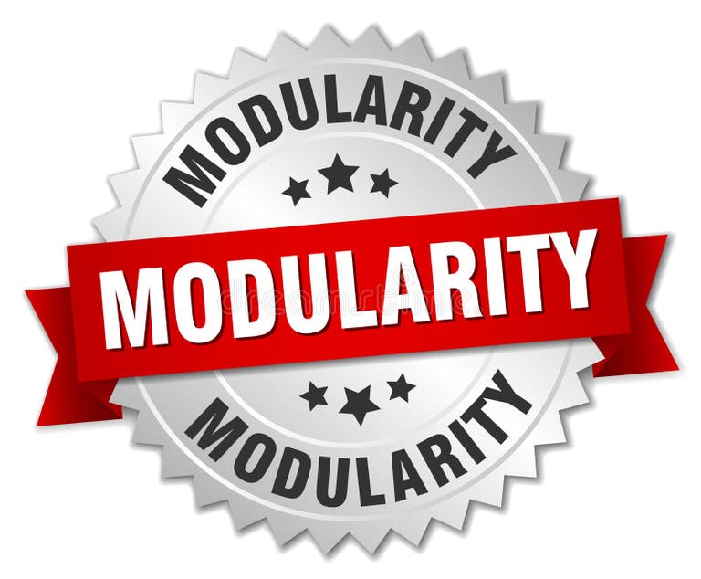 Modularity Round Isolated Badge Stock Vector - Illustration of ...