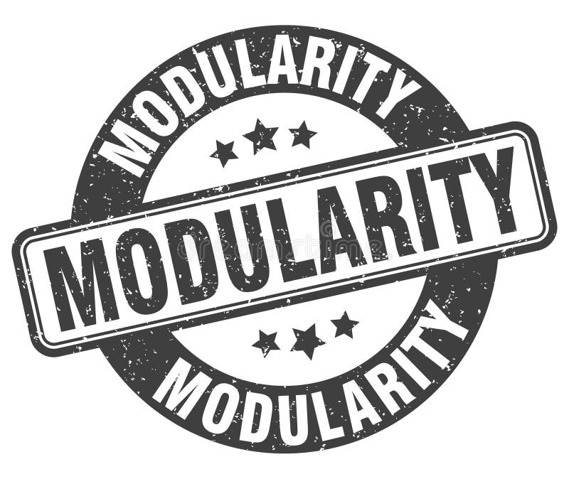 Modularity Stamp. Modularity Label. Round Grunge Sign Stock Vector ...
