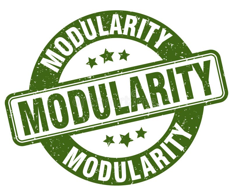 Modularity Stamp. Modularity Label. Round Grunge Sign Stock Vector ...