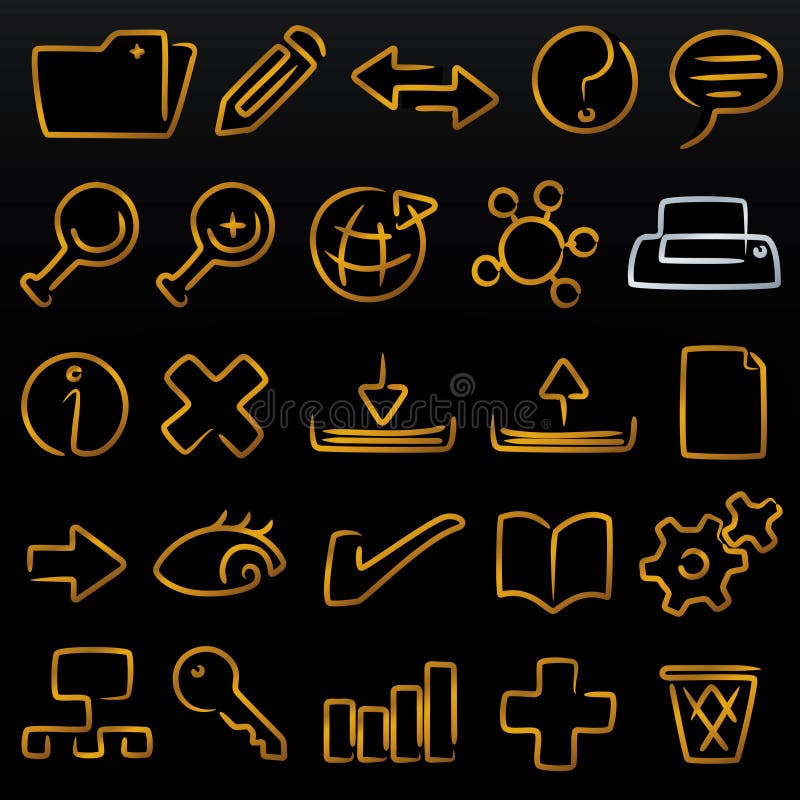 Modulate Icons Database (vecto Stock Vector - Illustration of icon ...