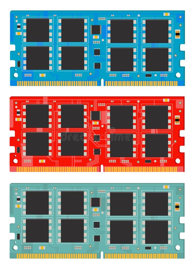 Computer Memory Chip stock illustration. Illustration of designs - 8815505