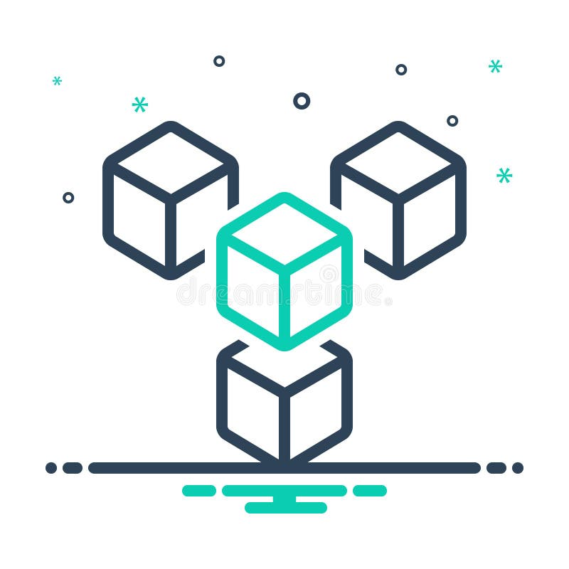 Mix Icon for Module, Product and Cube Stock Illustration - Illustration ...