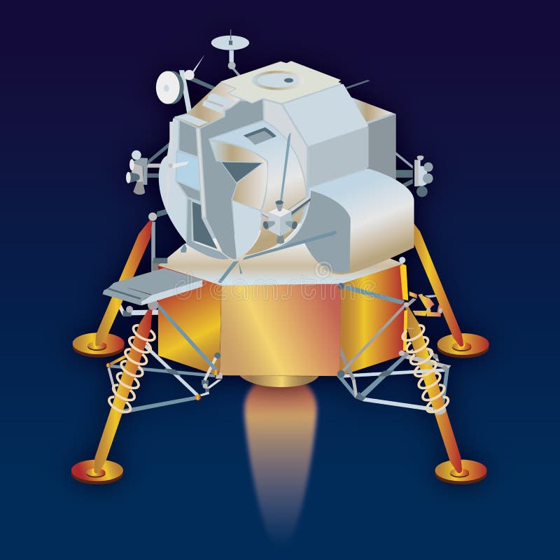 Module Lunaire LEM, Apollo 11, Année 1969 Illustration de Vecteur ...