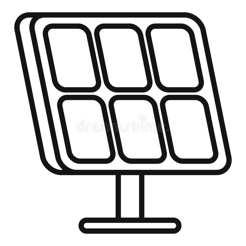 Module Solar Panel Icon Outline Vector. Fixture Light Stock Vector ...