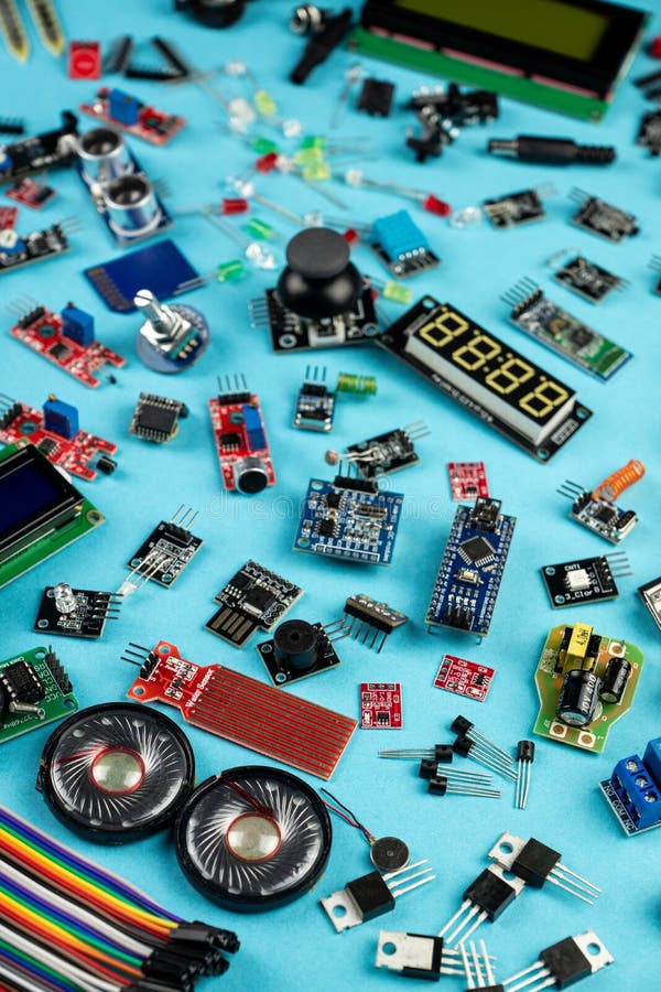 Modules of the Electronic Designer for Training Stock Photo - Image of ...