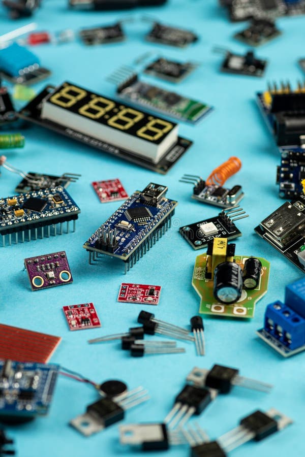Modules of the Electronic Designer for Training Stock Photo - Image of ...